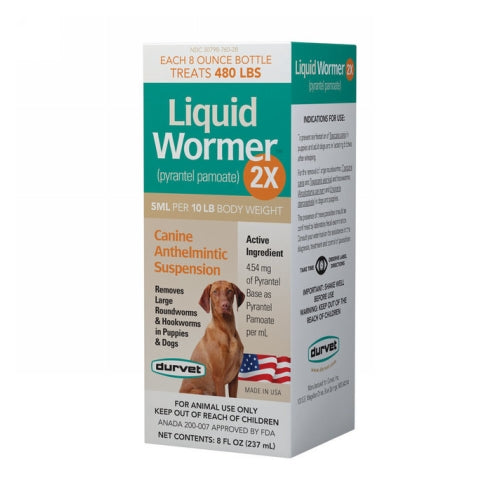 Buy Durvet Liquid Wormer 2X Dog Dewormer 8 Oz by Durvet Online At Low Price. – Dista USA