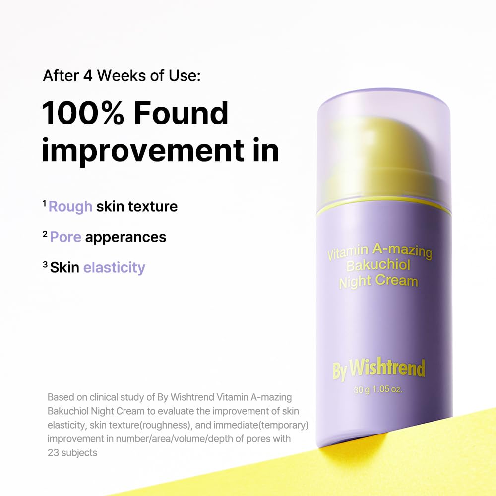 BY WISHTREND Vitamin A-mazing Bakuchiol Retinal Night Cream (1.05 Ounc ...