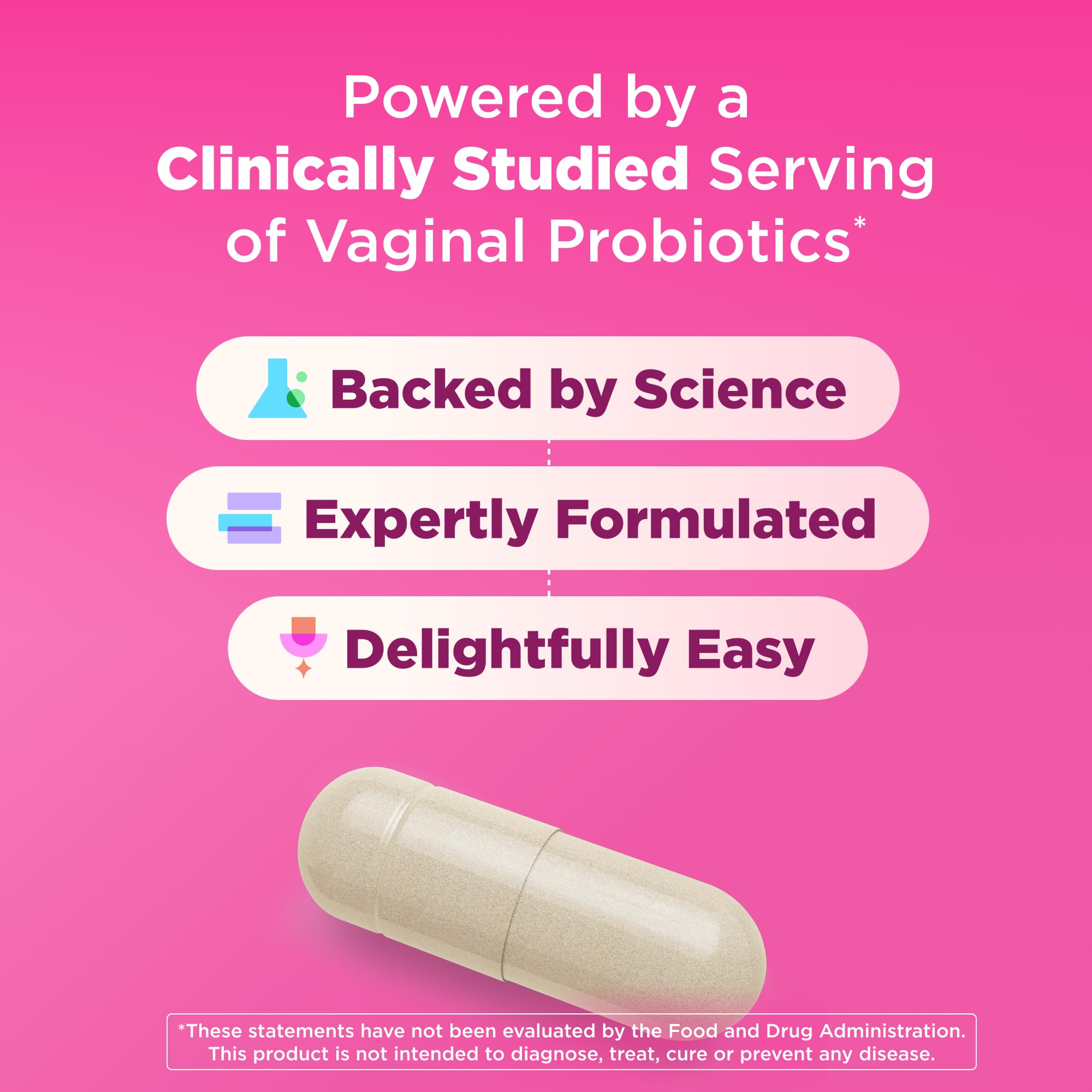 Buy OLLY Happy Hoo-Ha Capsules, Probiotic for Women, Vaginal Health and ...
