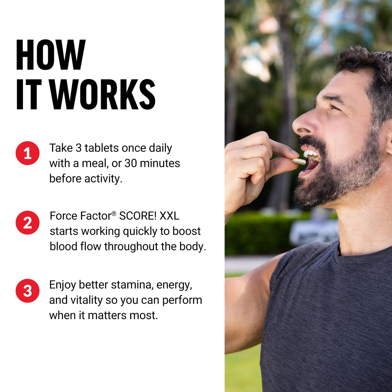 FORCE FACTOR Score! XXL Nitric Oxide Booster Supplement for Men with L ...